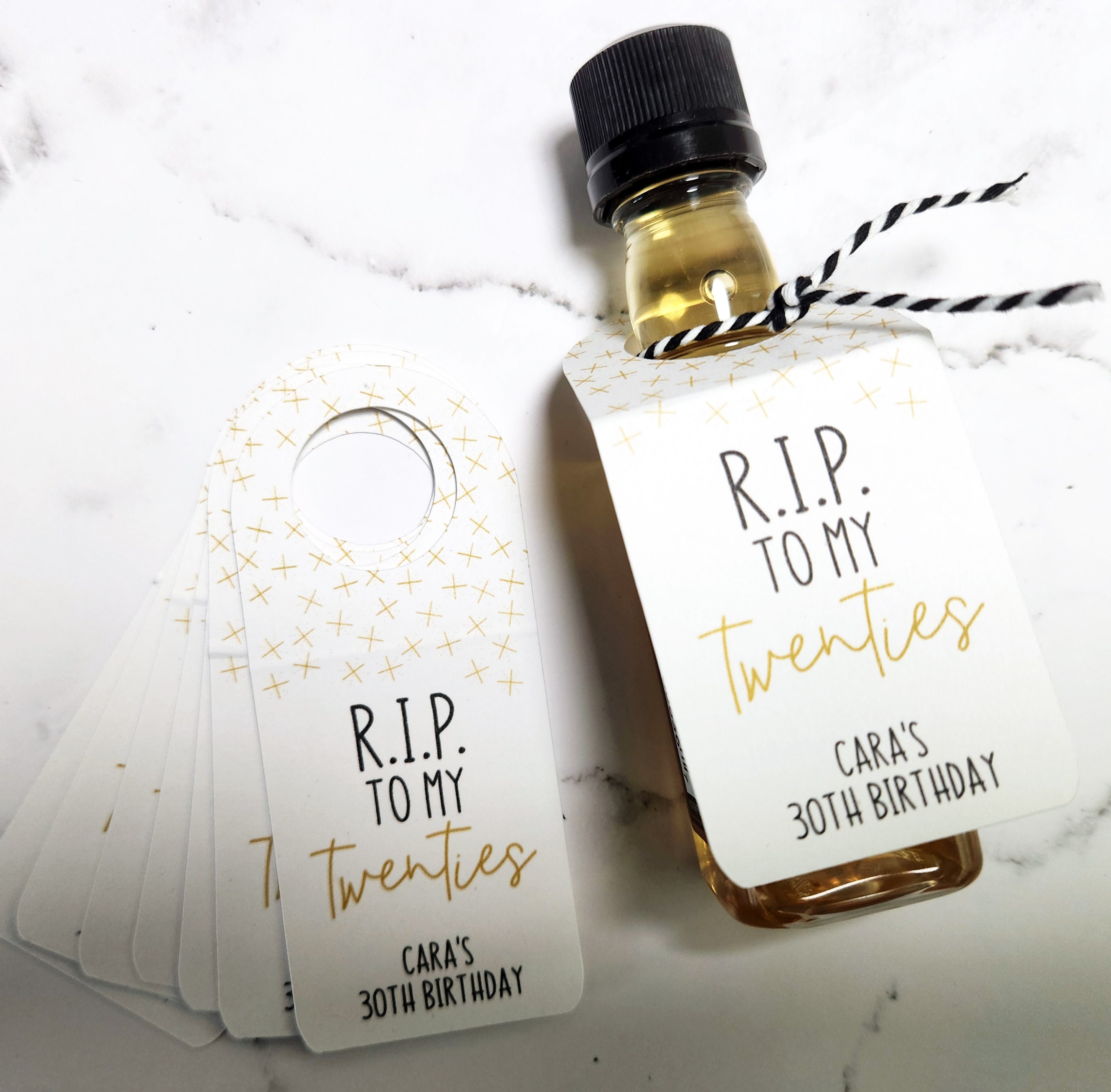 RIP to My Twenties - Party Favors Nips Mini-alcohol Shot Bottle Tags ...