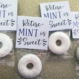25 Retirement Party Favors - Sweet Retire-mint Party Favors - Custom ...
