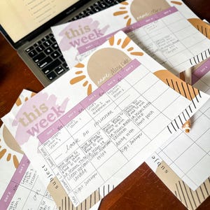 Weekly School & Home Planner | 5-day Chart for Organizing Subjects ...