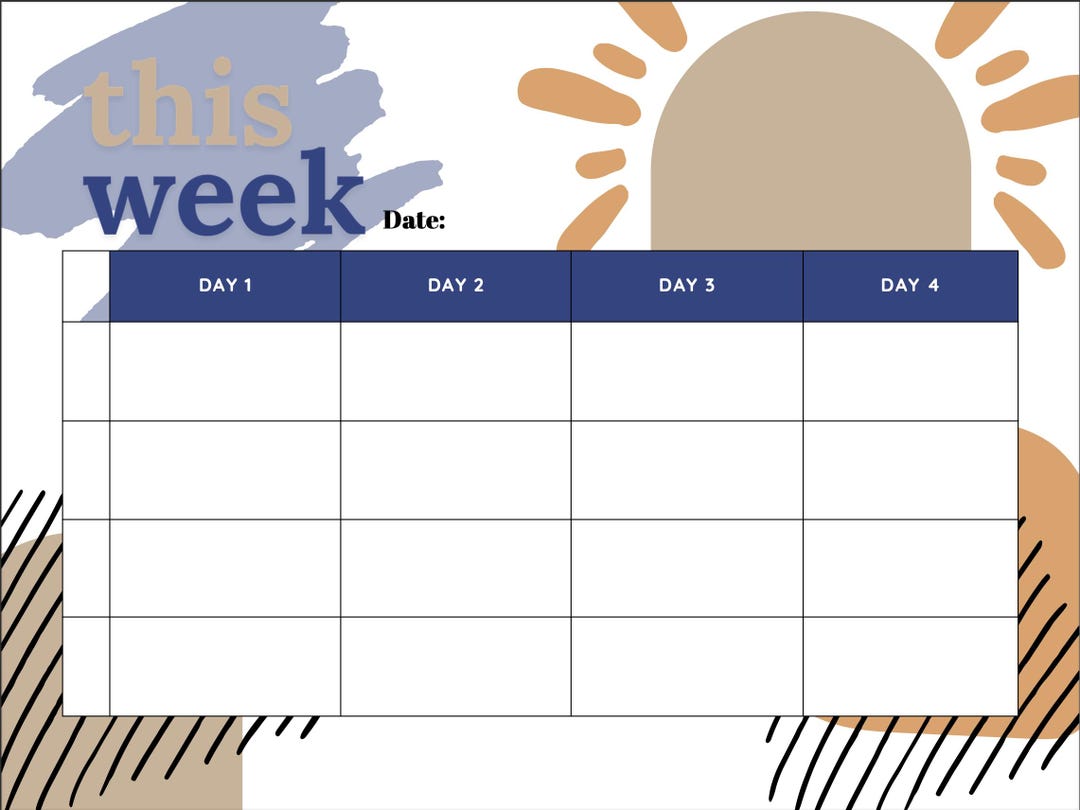 BLUE Weekly School & Home Planner | 5-day Chart for Organizing Subjects ...