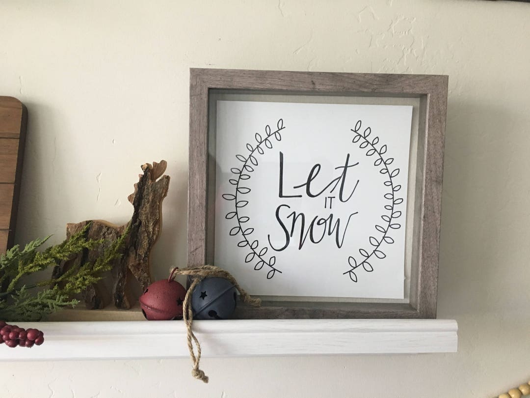 8x8 DIGITAL DOWNLOAD Let It Snow Print, Winter Decor, Xmas Sign ...