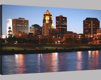 Cityscape of the Des Moines Skyline - View From East Village, Des ...