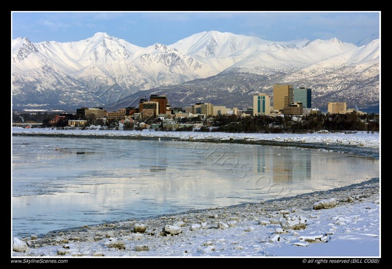 Anchorage Alaska Skyline Fine Art Photo Unframed Print | Etsy