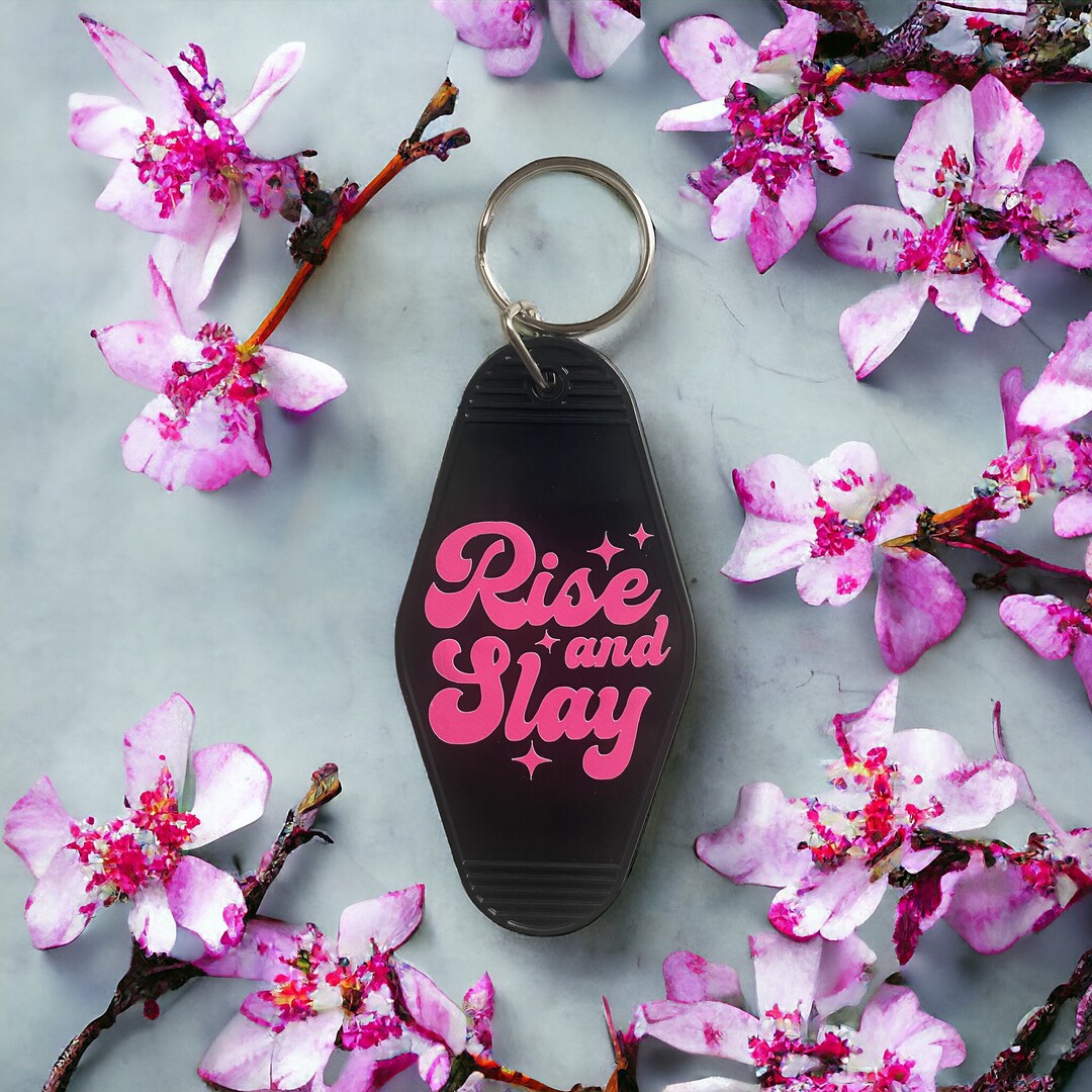 Rise and Slay Motel Keychain - Etsy