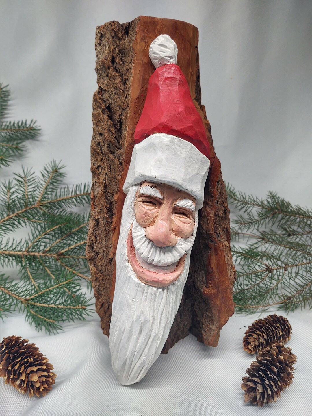 HAND CARVED SANTA, Hand Carve Santa, Christmas Decoration, Christmas ...