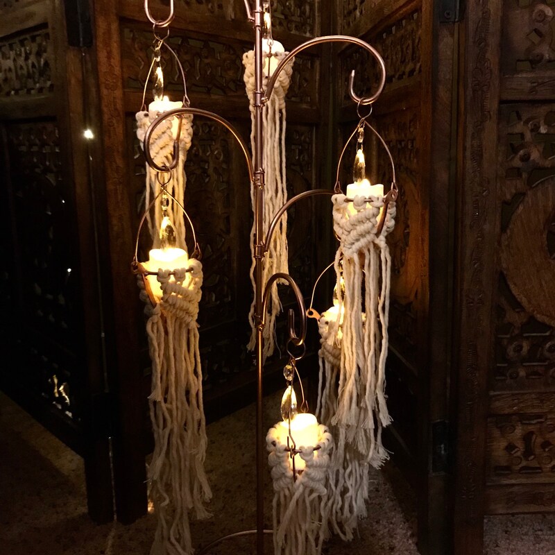 Macrame Candleholder - Etsy