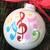 Personalized Musical Notes Ornament Colorful Music Note Glass Ornament ...