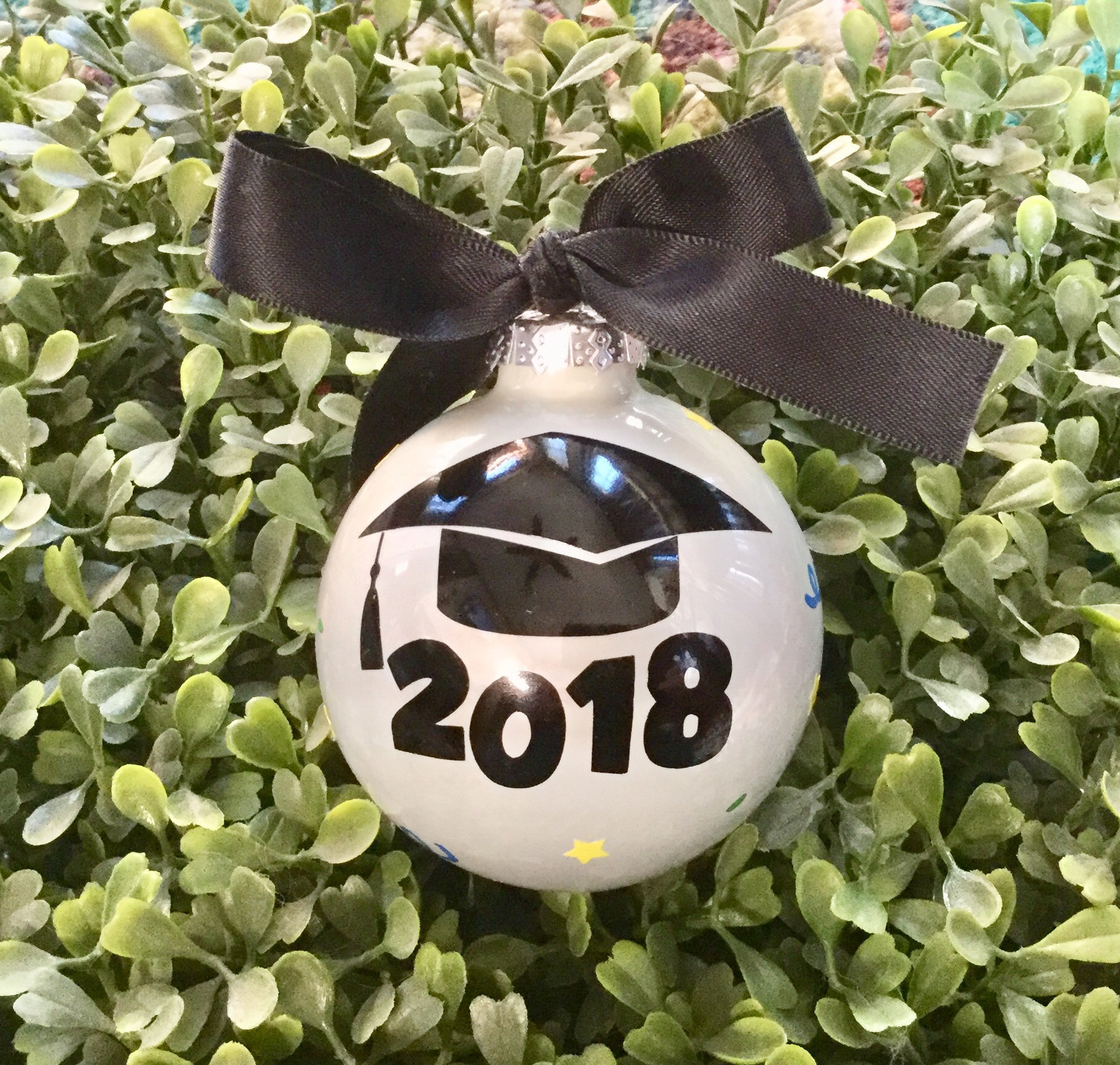 Personalized 2019 Graduation Glass Ornament
