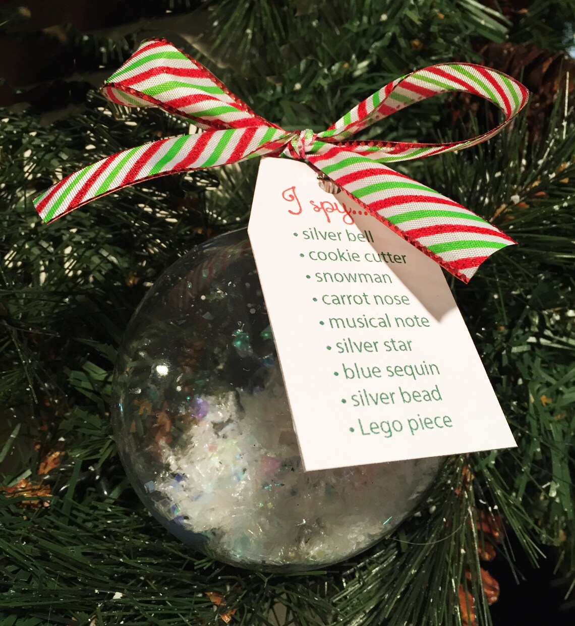 Personalized I Spy Christmas Ornament - Etsy