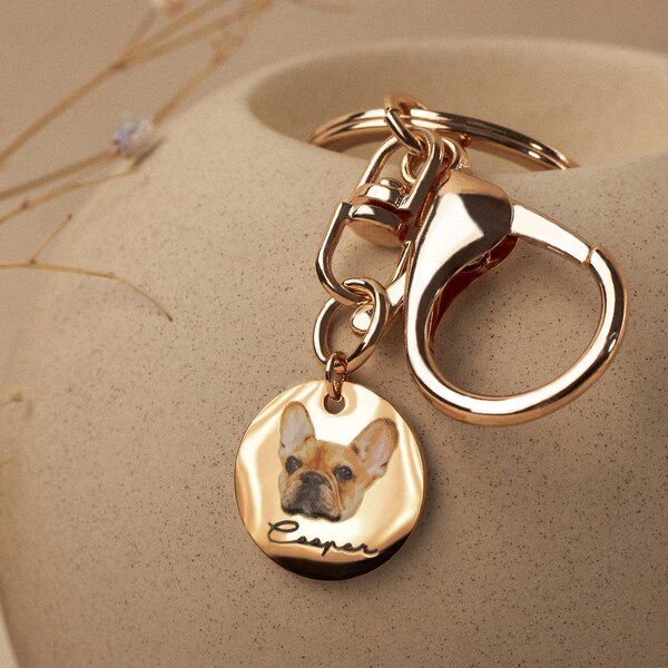 Custom Dog Keychain - Etsy