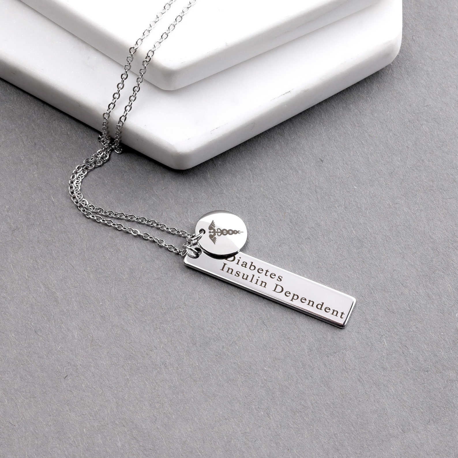 Personalized Medical Alert Necklace Diabetes Medical ID - Etsy Canada