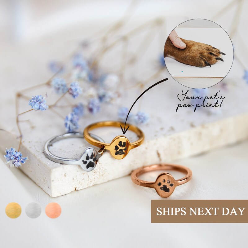 Dog Memorial Ring - Etsy