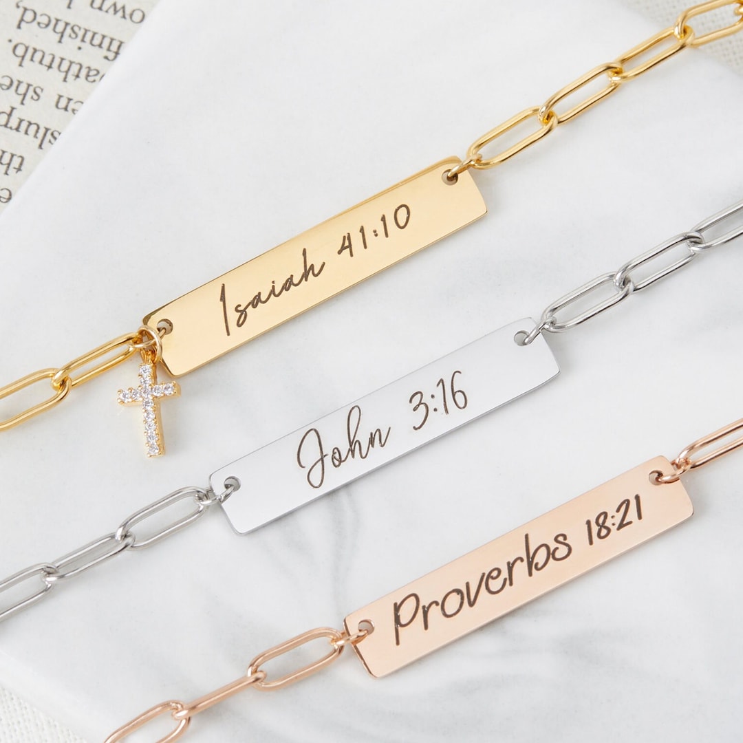 Christian Necklaces for Women Custom Christian Bible Verse Necklace ...