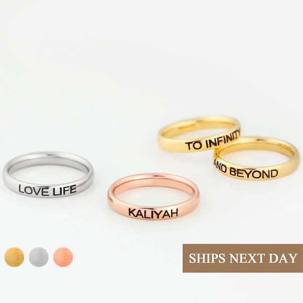 Engraved Ring - Etsy