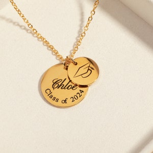 Custom Graduation Necklace Name Necklace College Graduation Gift for ...