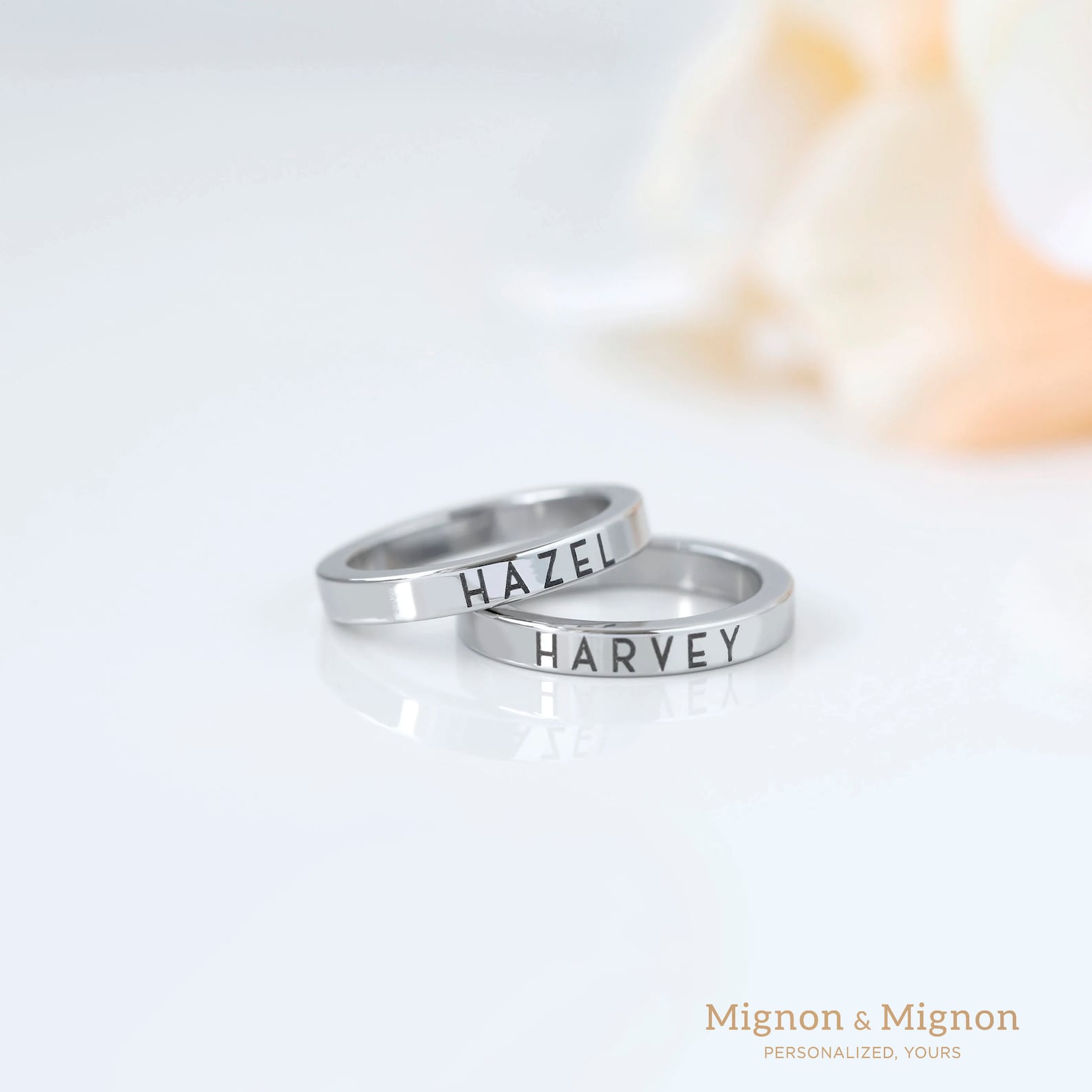 Engraved Rings for Women Handmade Jewelry Rings Personalized - Etsy