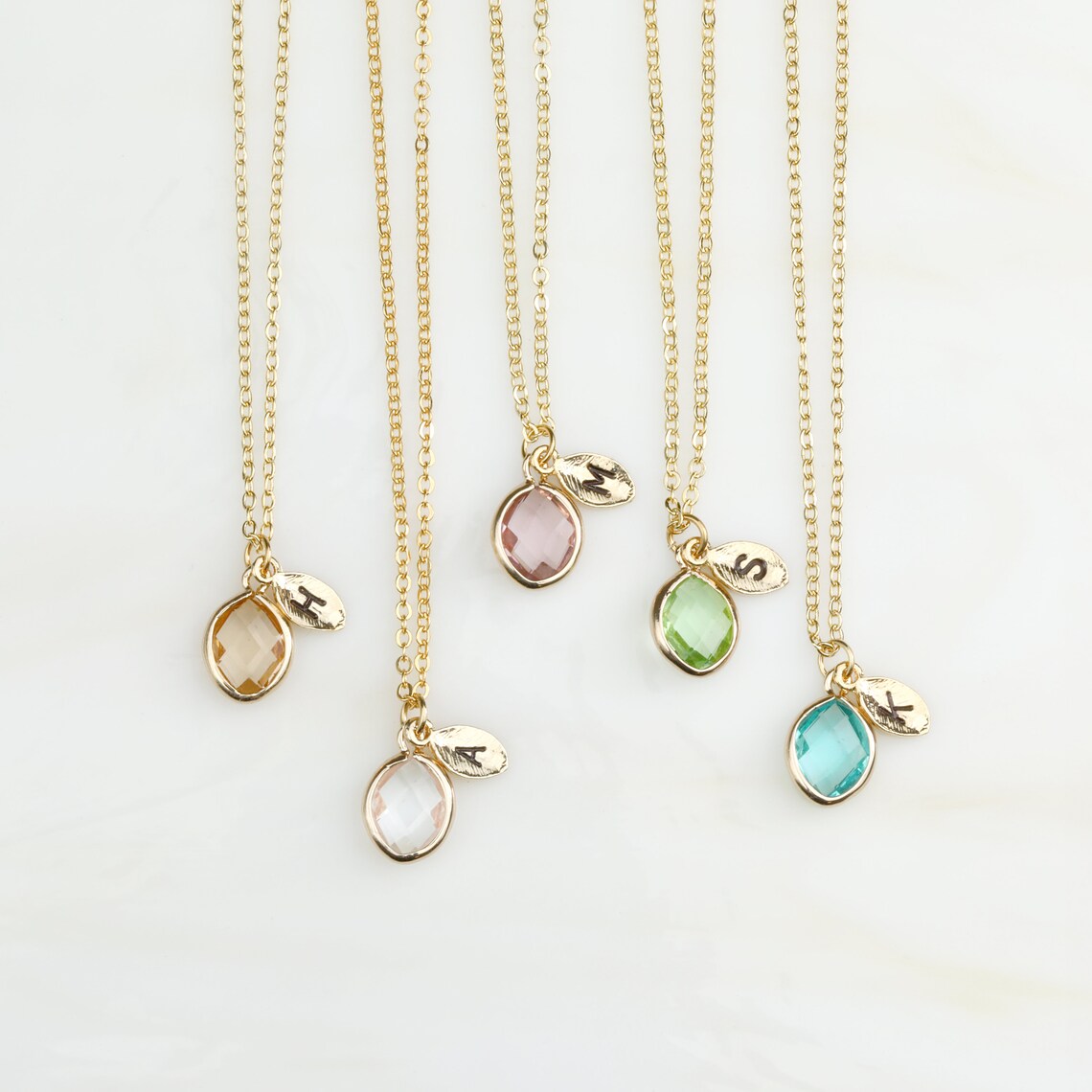 Birthstone Necklace Set Bridesmaid Proposal Amethyst Maid of | Etsy