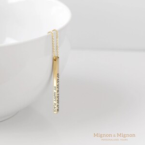 Personalize Engraved Necklace With Name Coordinate Birthday Gift ...
