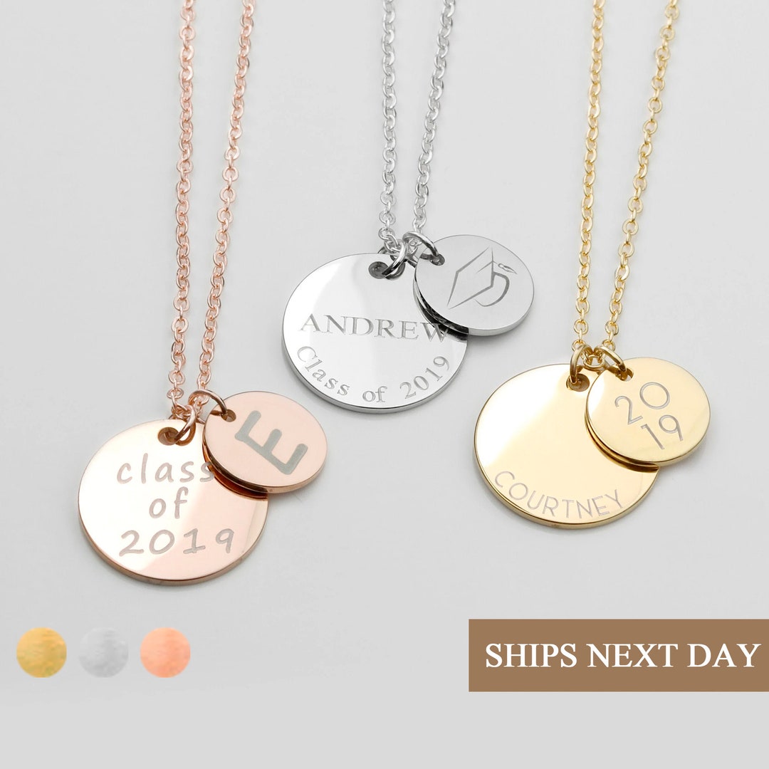 Custom Graduation Necklace Name Necklace College Graduation Gift for ...