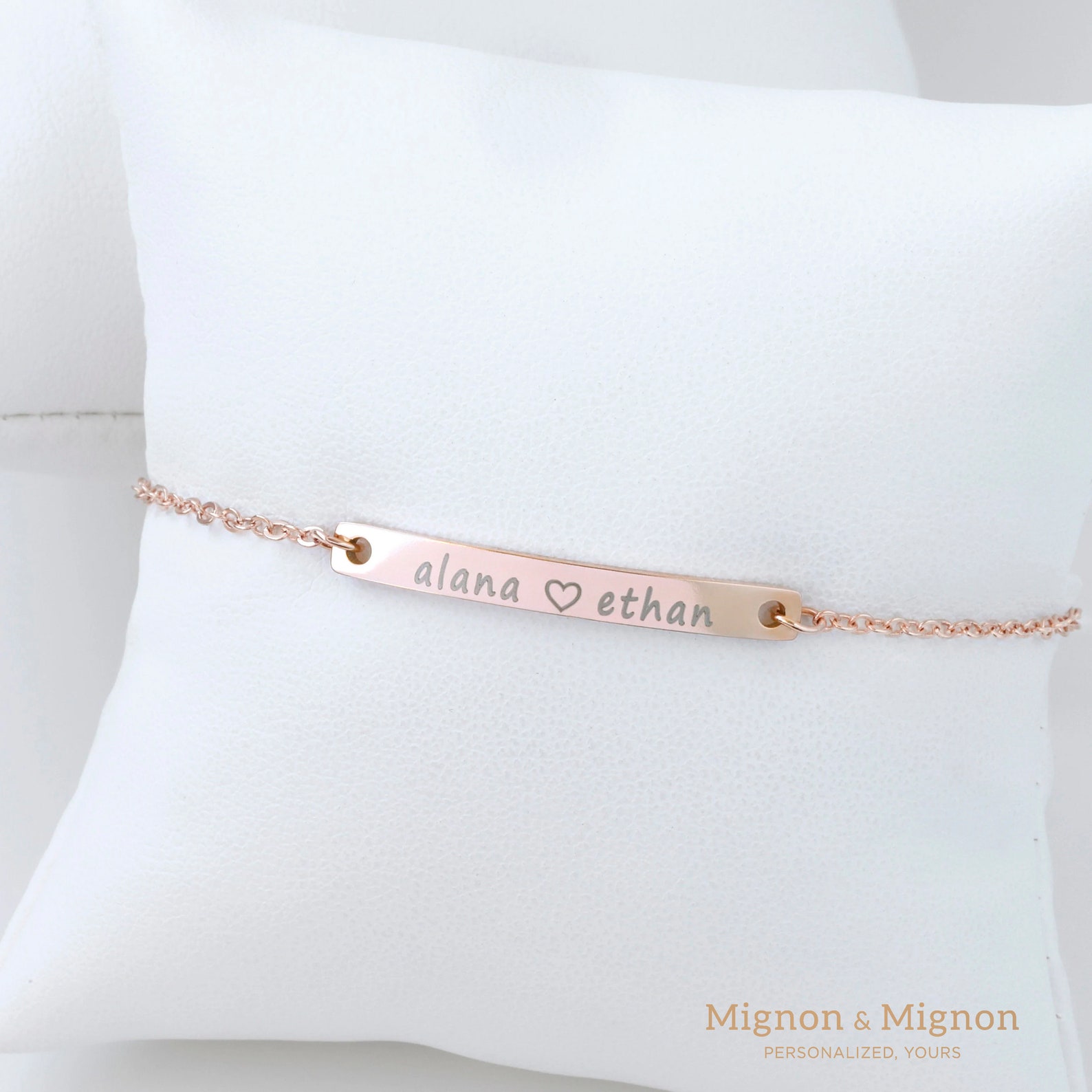Personalized Bracelet for Woman Engraved Name Jewelry for Mom - Etsy