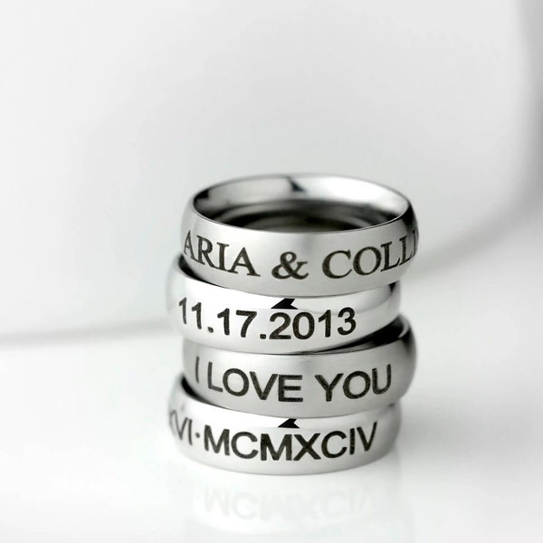 Engraved Ring - Etsy