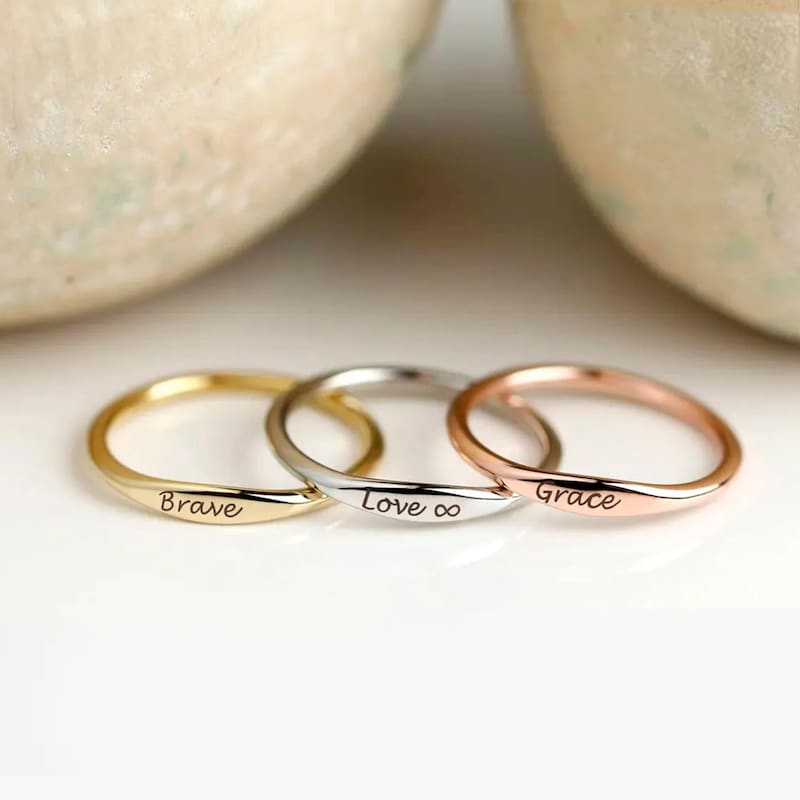 Engraved Ring - Etsy