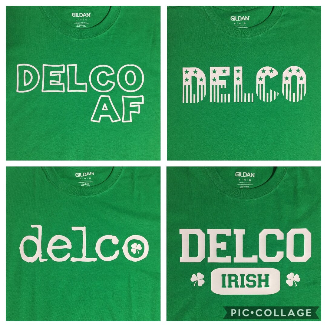 DELCO T-shirt FREE SHIPPING Delco Teeshirt St. Patty's Day Delco Tshirt ...