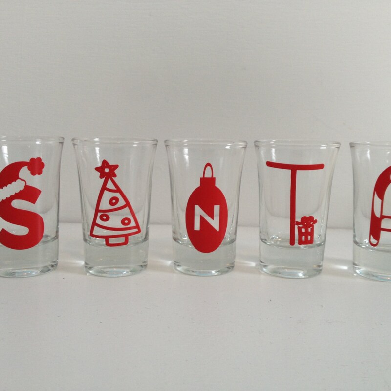 Christmas Shot Glasses - Etsy