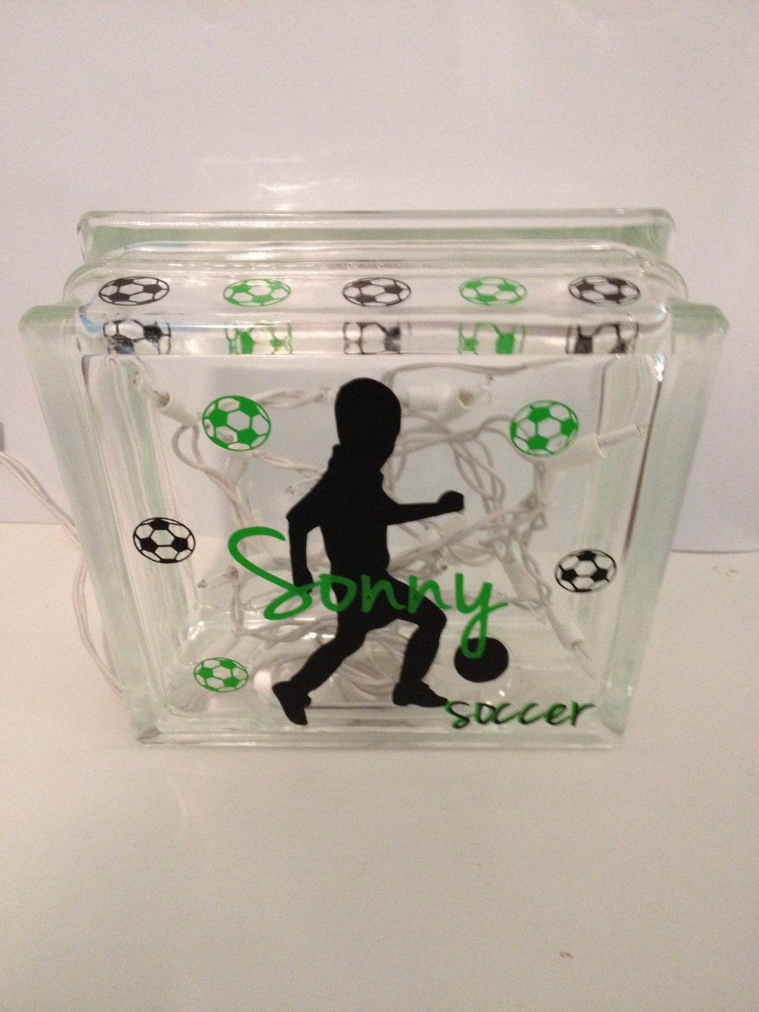 Glass Block, Soccer Glass Block, Girl Soccer Glass Block, Boy Soccer ...