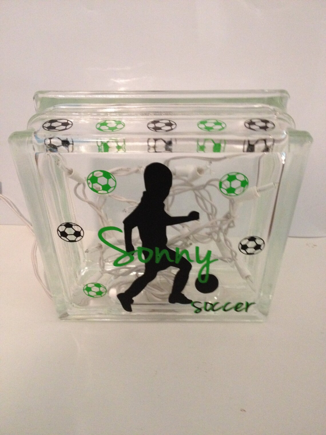 Glass Block, Soccer Glass Block, Girl Soccer Glass Block, Boy Soccer ...