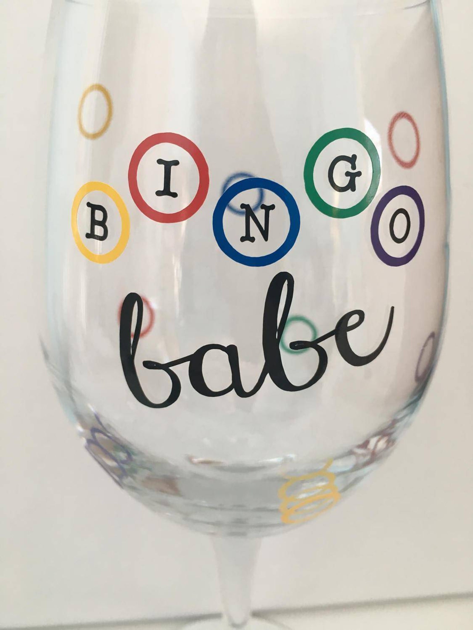 Bingo Babe Wine Glass Bingo Beer Glass Bingo Wine Glass | Etsy
