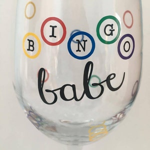 Bingo Babe Wine Glass - Bingo Beer Glass - Bingo Wine Glass - Perfect ...