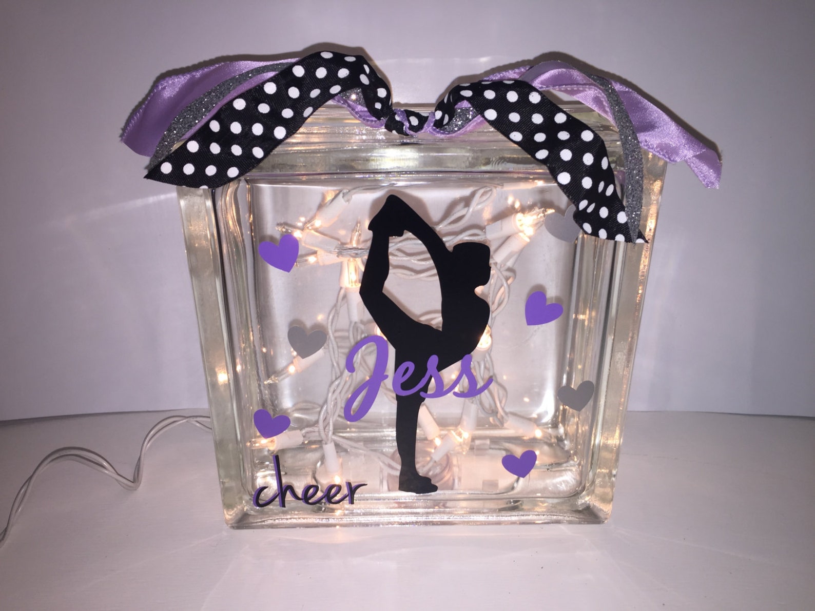 Glass Block Cheerleading Glass Block Cheerleader Glass - Etsy