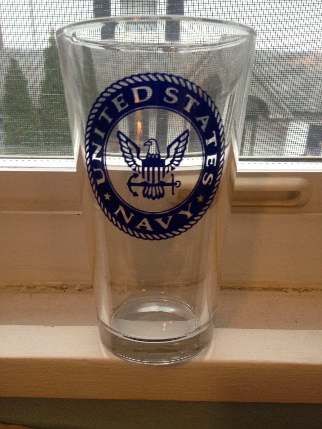 Navy Glass, Navy Beer Glass, Navy Pint Glass, United States Navy Beer ...