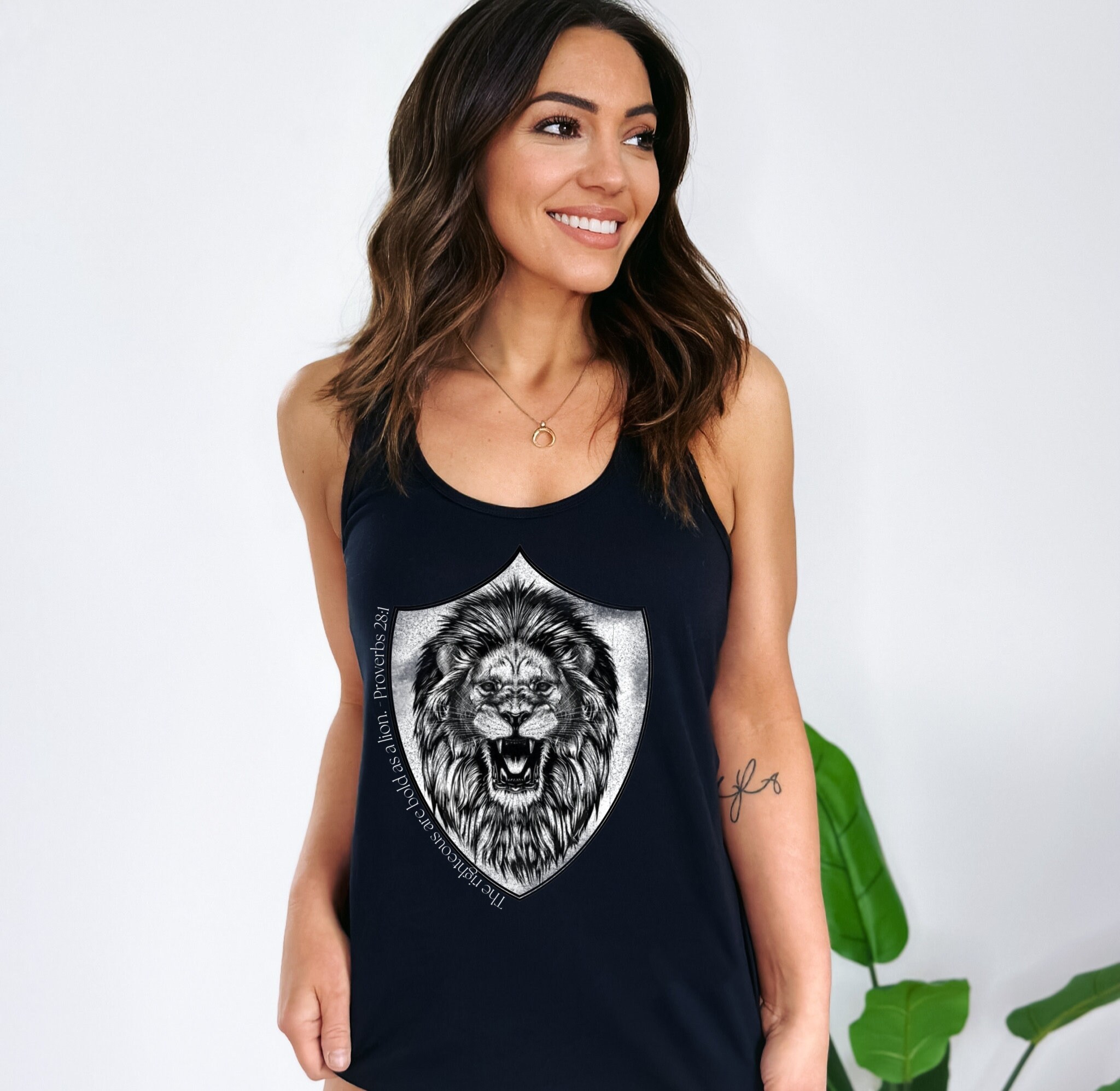 The Righteous Are Bold as a Lion, Proverbs 28:1, Christian Tanktop ...