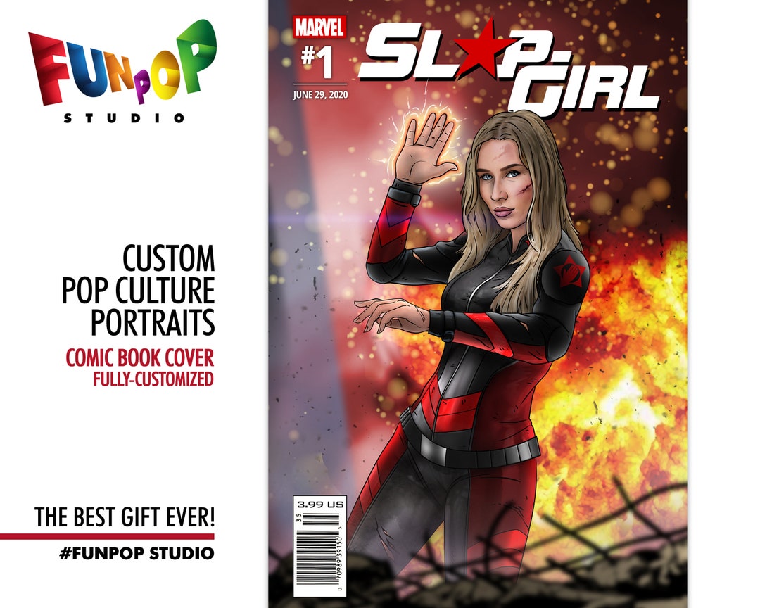 COMIC BOOK COVER Custom Portrait, Fully Customizable Comic Book Cover ...