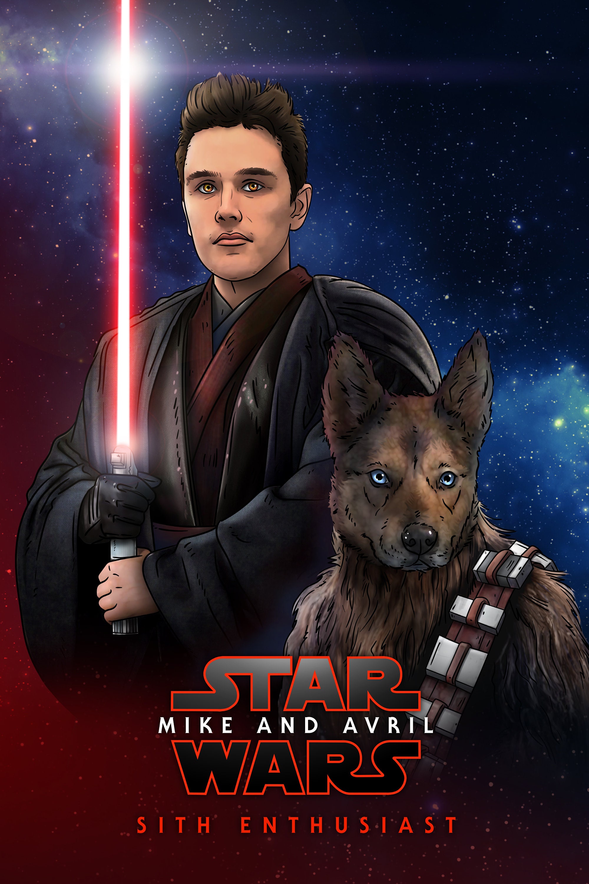 STAR WARS JEDI Custom Portrait Star Wars Prequel Custom - Etsy