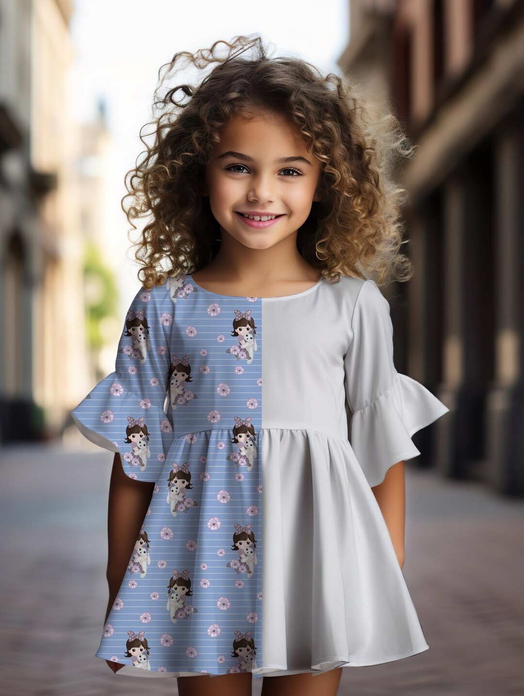 Girls Dress Mockup, Photoshop Mockup, Procreate Mockup, Realistic Kids ...