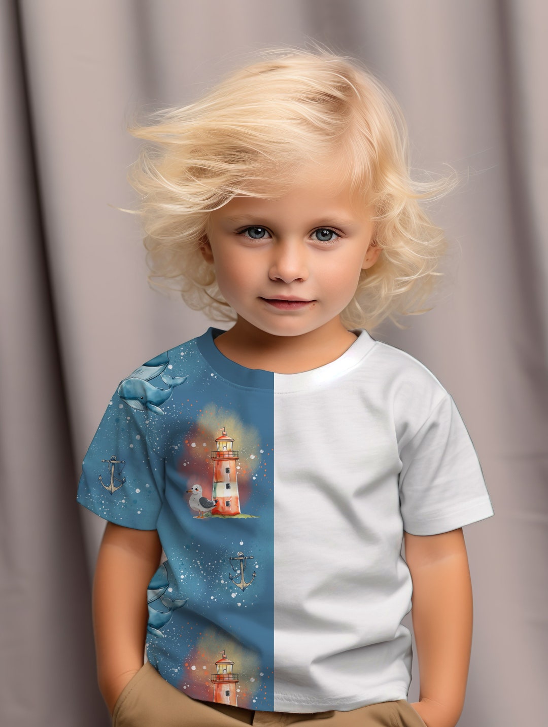 Boys Shirt Mock-up, Photoshop Mockup, Procreate Mockup, Realistic Kids ...