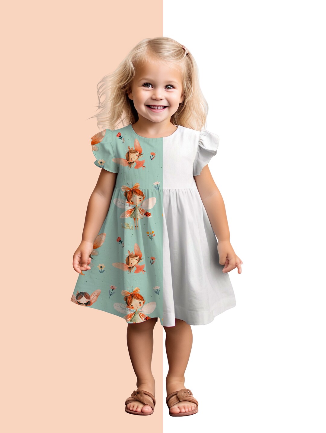 Kids Dress Mockup, Photoshop Mockup, Procreate Mockup, Realistic Kids ...