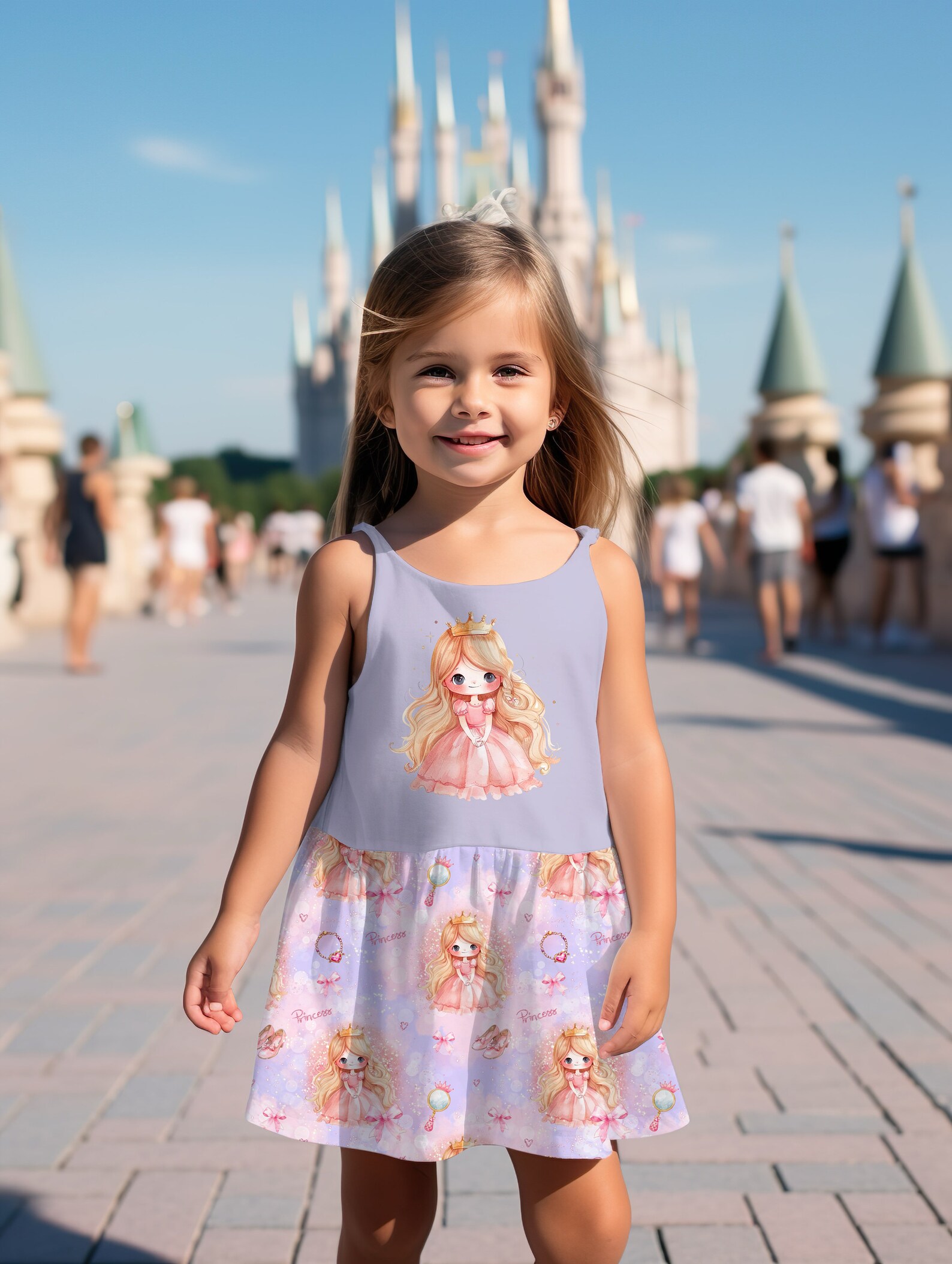 Girl Dress Mockup, Photoshop Mockup, Procreate Mockup, Realistic Kids ...
