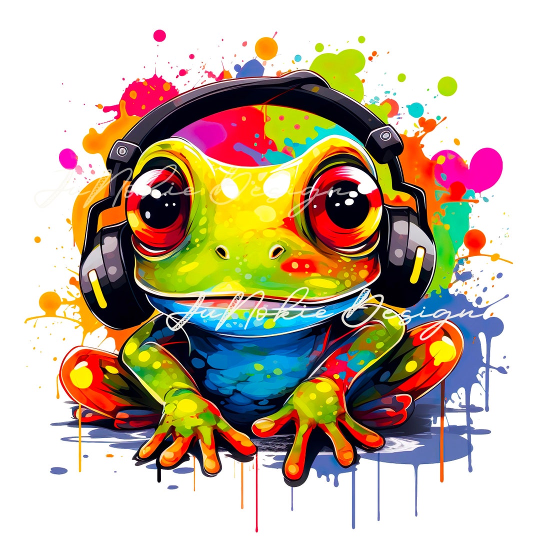 Cool Graffiti Frog Frog Clipart,300 Dpi,hip Hop PNG, Printable,no ...