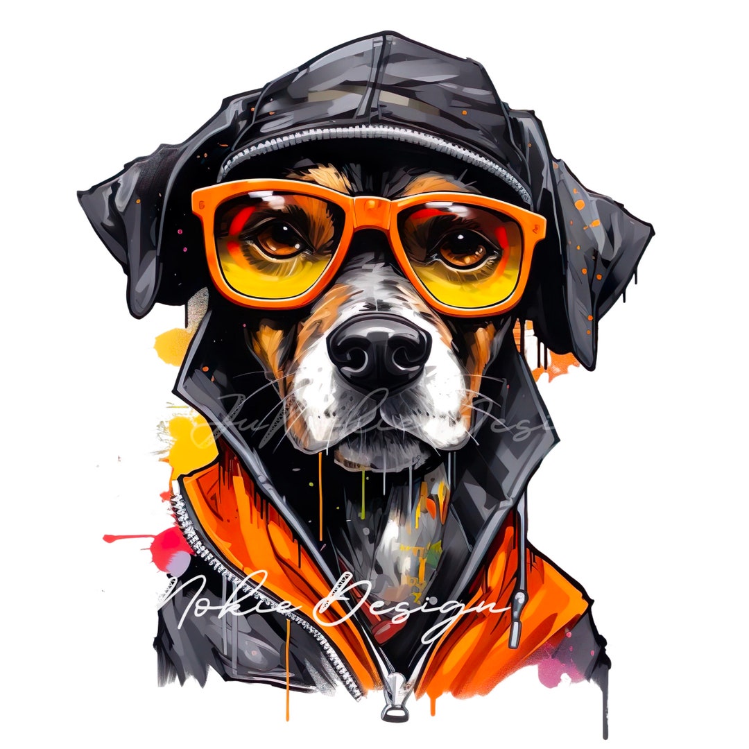Cool Graffiti Dog Clipart,300 Dpi,hip Hop PNG, Printable,no Background ...