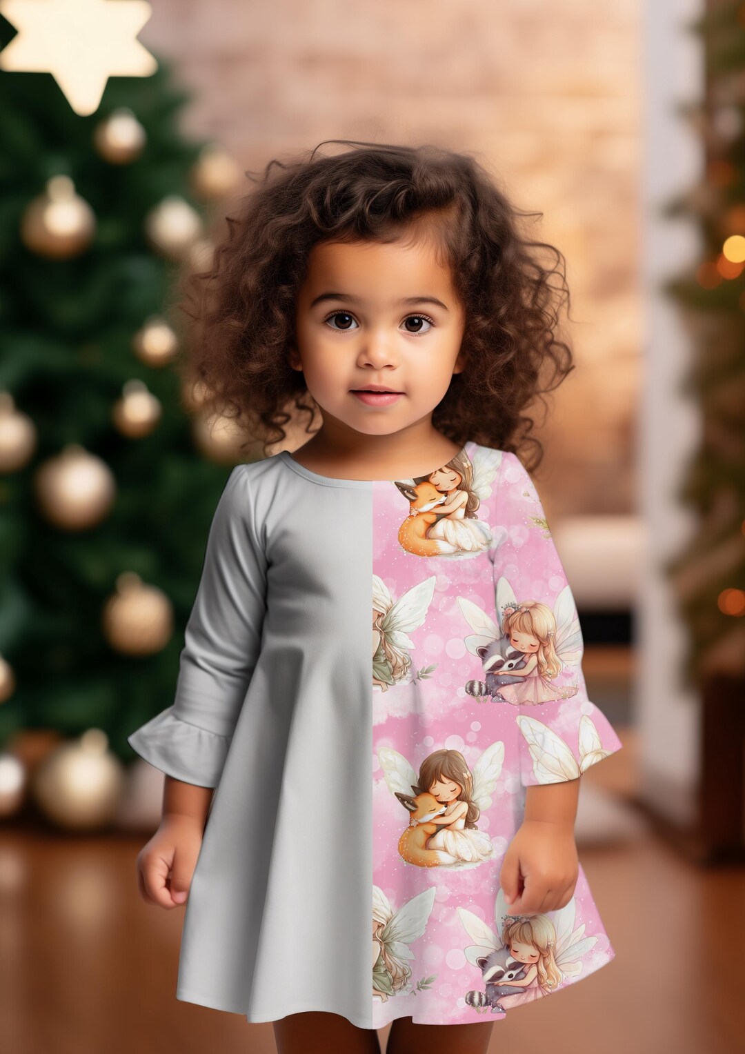 Girl Dress Mockup, Photoshop Mockup, Procreate Mockup, Kids Clothing ...