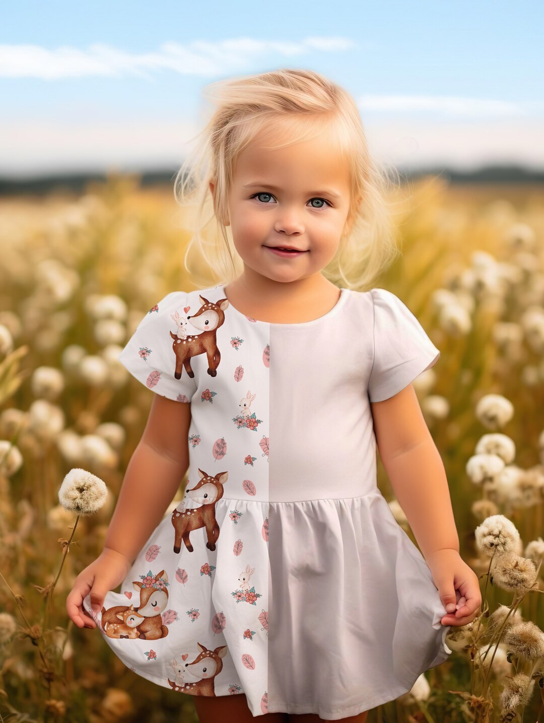 Girls Dress Mockup, Photoshop Mockup, Procreate Mockup, Realistic Kids ...