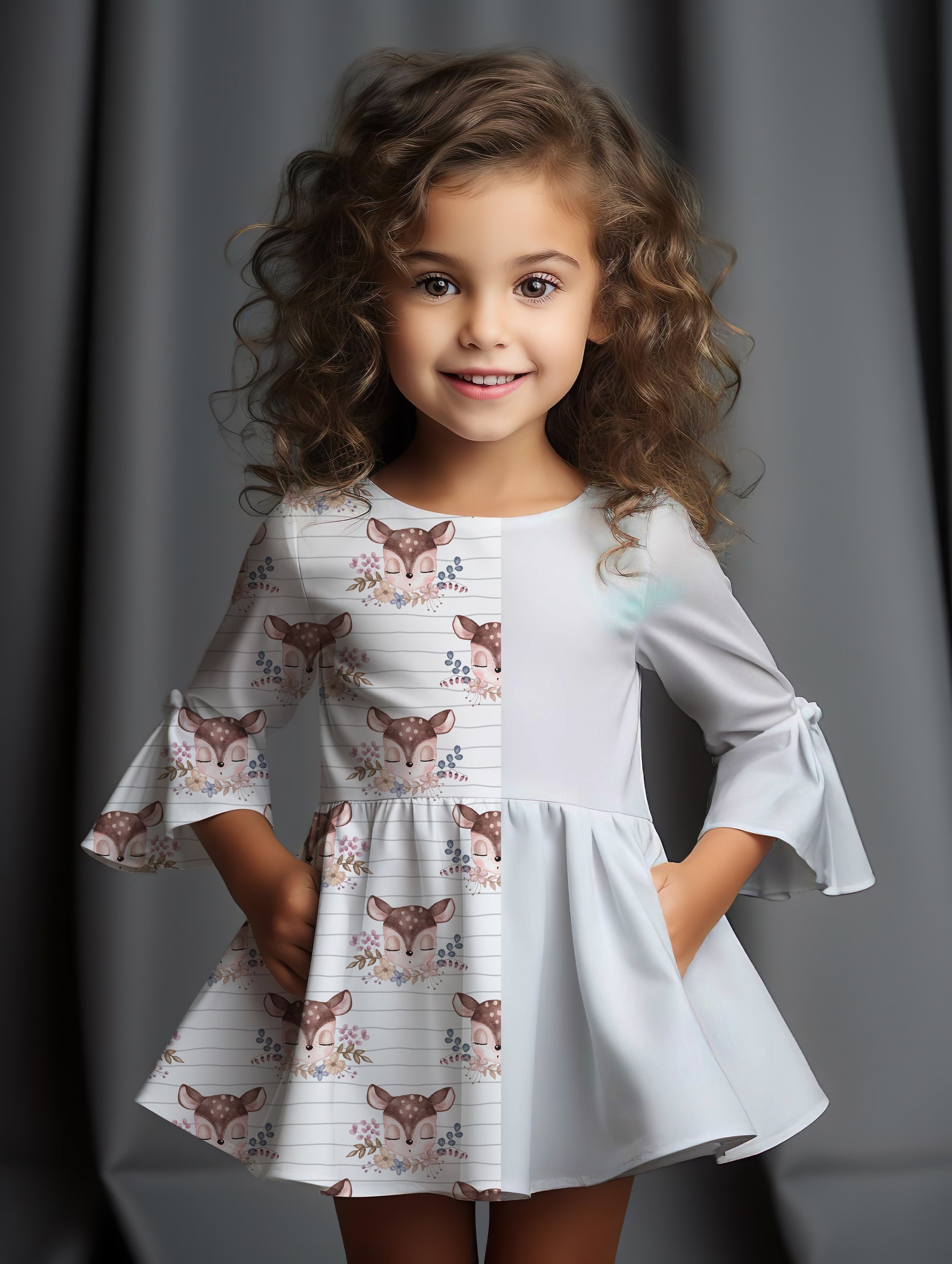 Girls Dress Mockup, Photoshop Mockup, Procreate Mockup, Realistic Kids ...