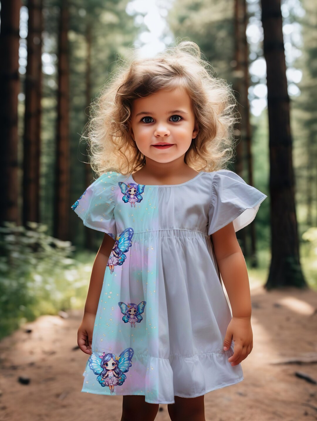 Girls Dress Mockup, Photoshop Mockup, Procreate Mockup, Realistic Kids ...