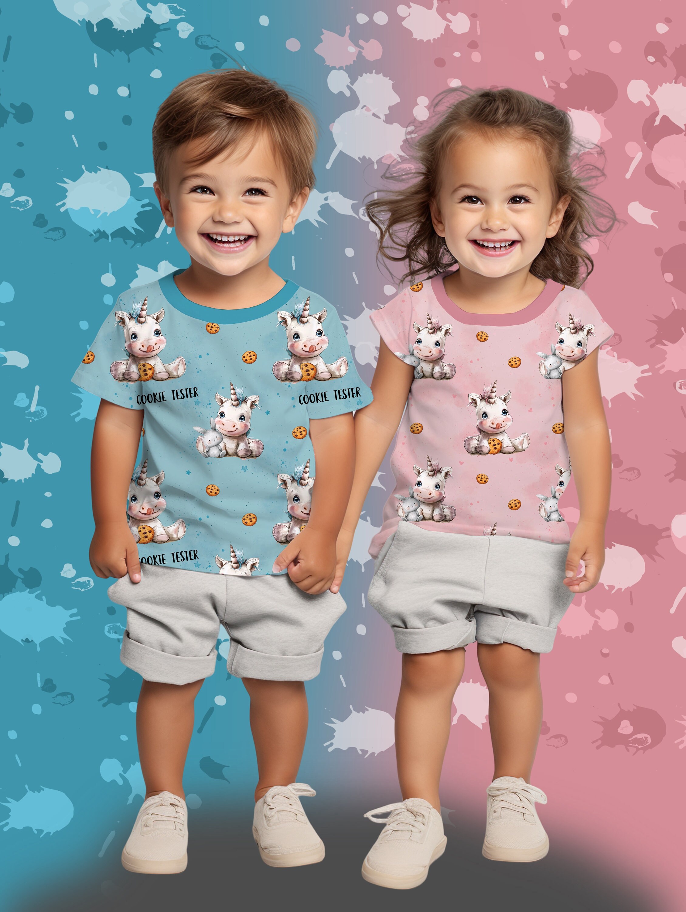Kids Shirt Mock-up, Photoshop Mockup, Procreate Mockup, Realistic Kids ...
