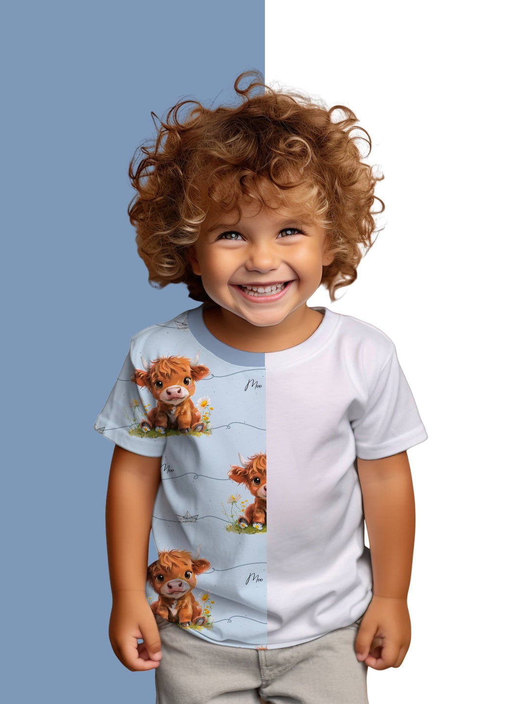 Kids Shirt Mockup, Photoshop Mockup, Procreate Mockup, Realistic Kids ...