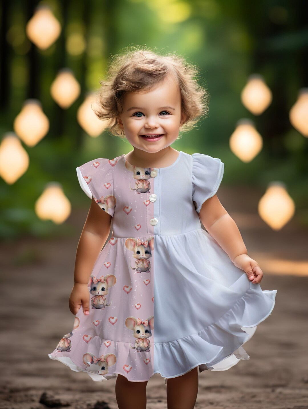 Girls Dress Mockup, Photoshop Mockup, Procreate Mockup, Realistic Kids ...